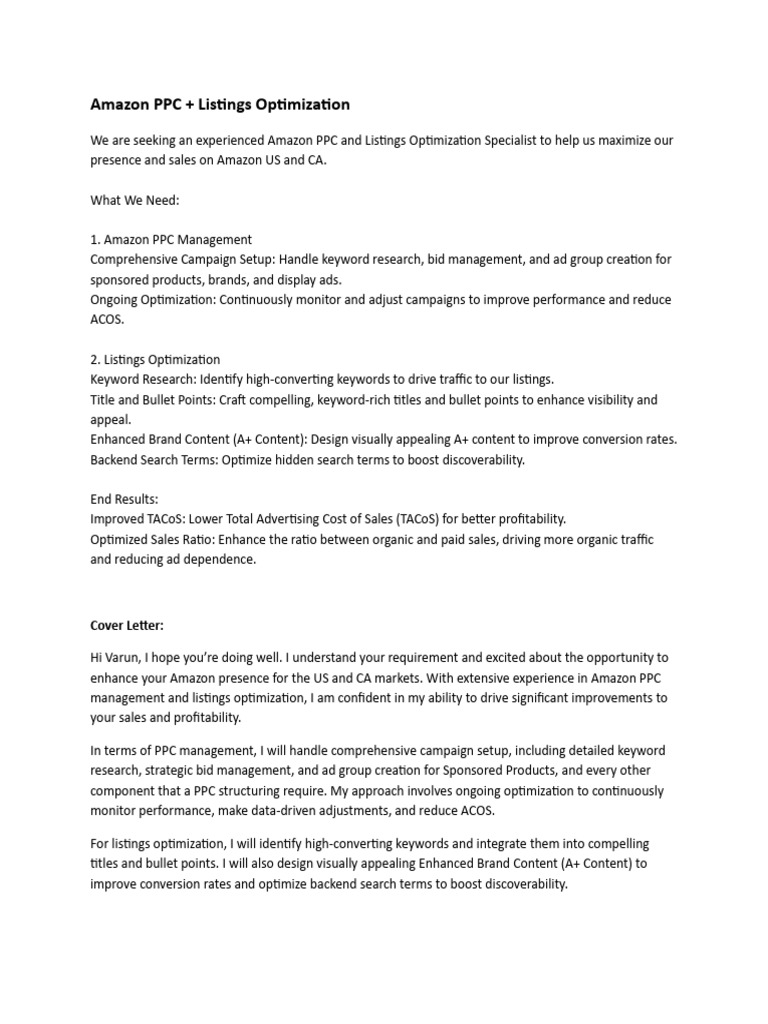 3 - Amazon PPC + Listings Optimization | PDF | Search Engine ...