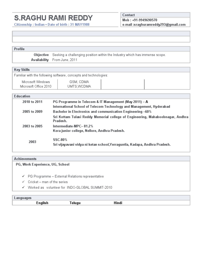 Telecom & IT Management Resume | PDF