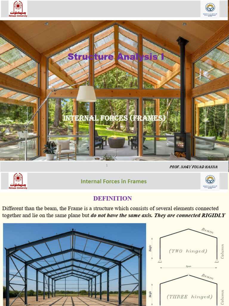 Internal Forces in Structural Frames | PDF | Force | Beam (Structure)