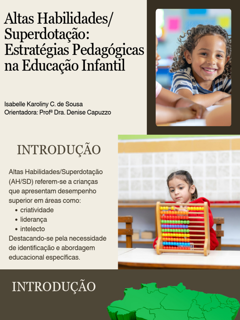 Apresentação - AHSD.pdf | PDF | Superdotados | Pedagogia