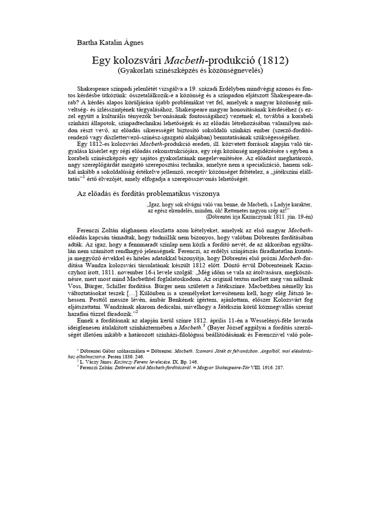 Kvari Macbeth | PDF