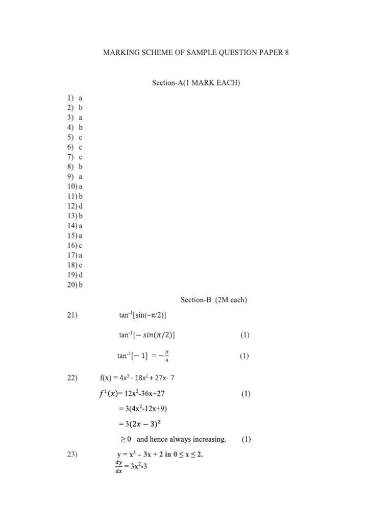 Sample Paper-3 | PDF