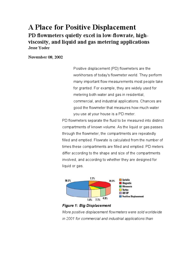 Flow Tutorial - PD Positive Displacement Flow Meters | PDF | Flow ...