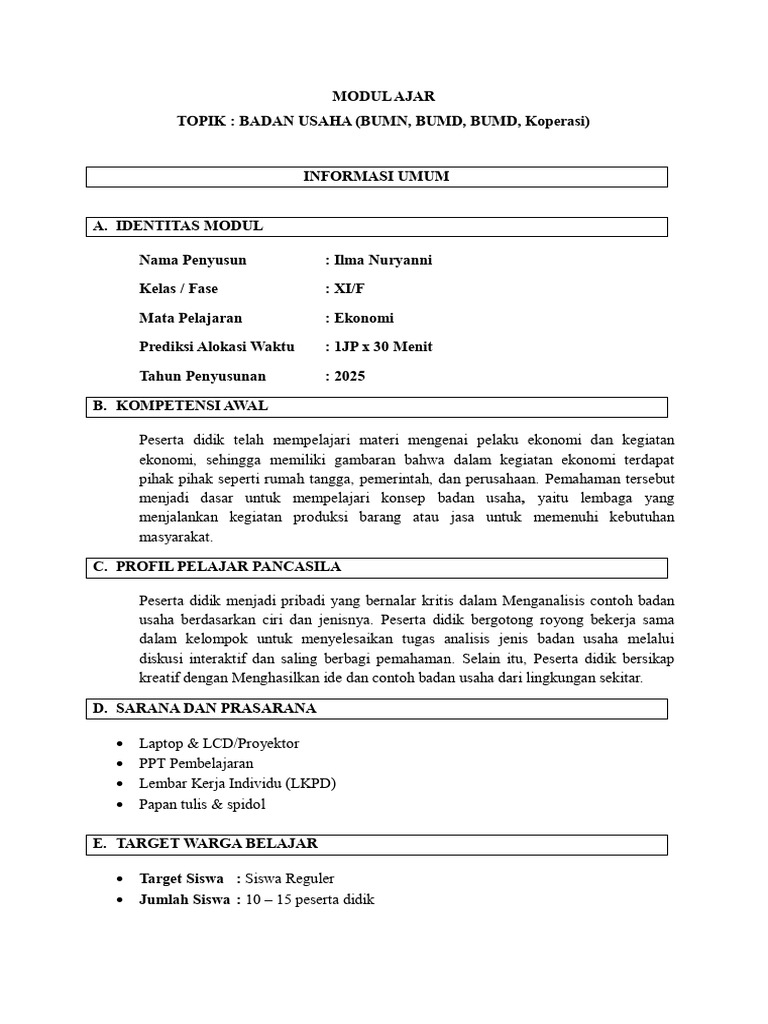 Modul Ajar Microteaching Pdf