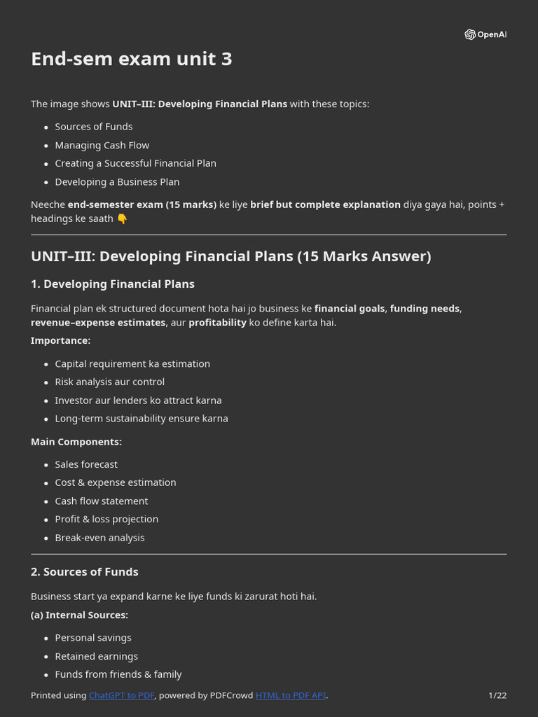 Developing Financial Plans Guide | PDF | Risk | Expense