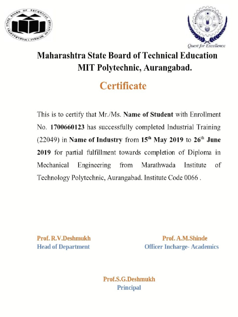 Certificate 1234567 | PDF