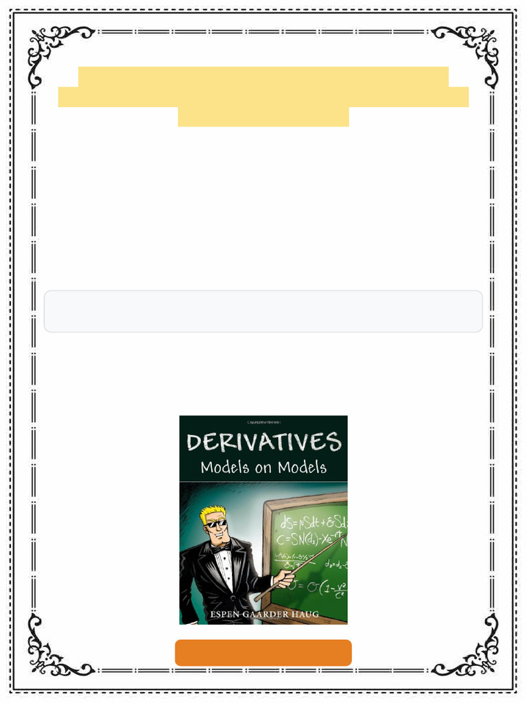 Derivatives Models on Models 1st Edition Espen Gaarder Haug ebook ...