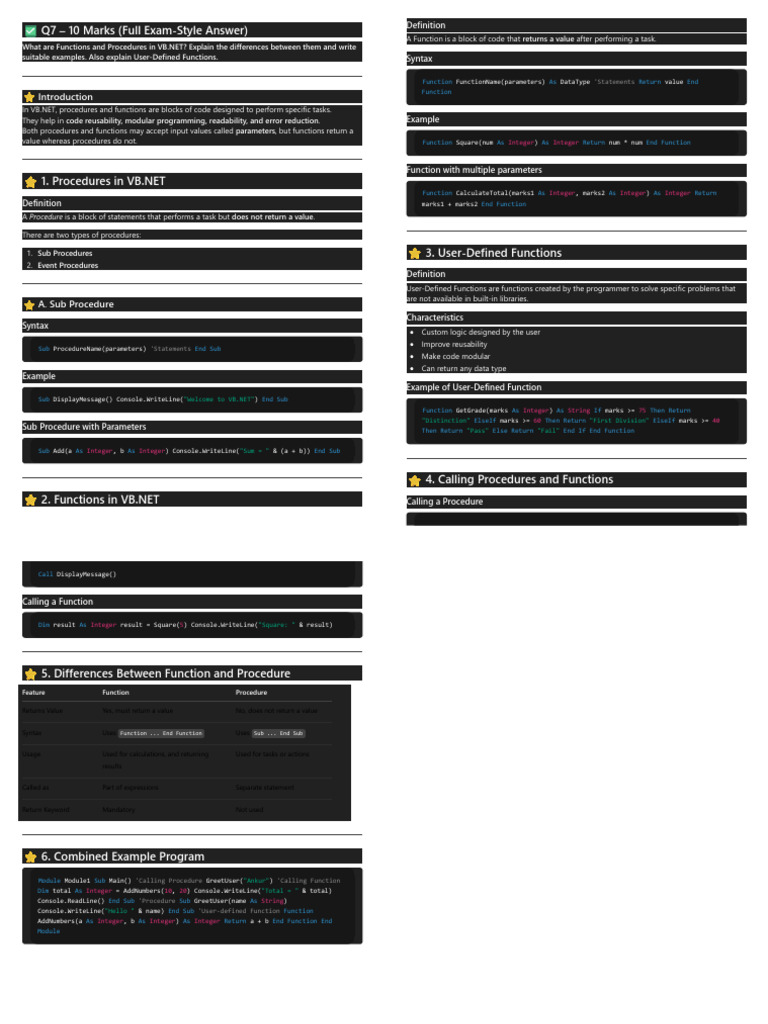 VB.NET 5th sem blink 6th | PDF | Parameter (Computer Programming) | Data Type