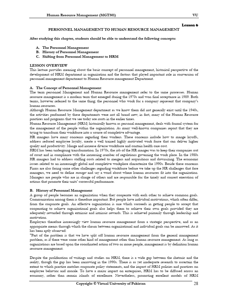 Lesson 06 | PDF | Human Resource Management | Strategic Management