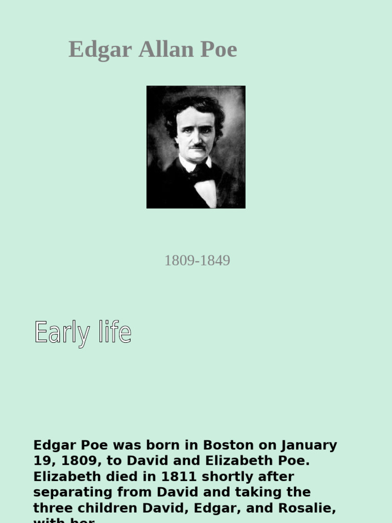 EAP's Biography | PDF | Edgar Allan Poe