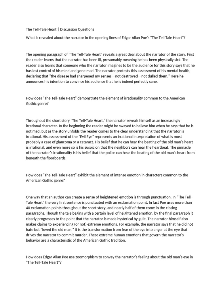 The Tell-Tale Heart | PDF