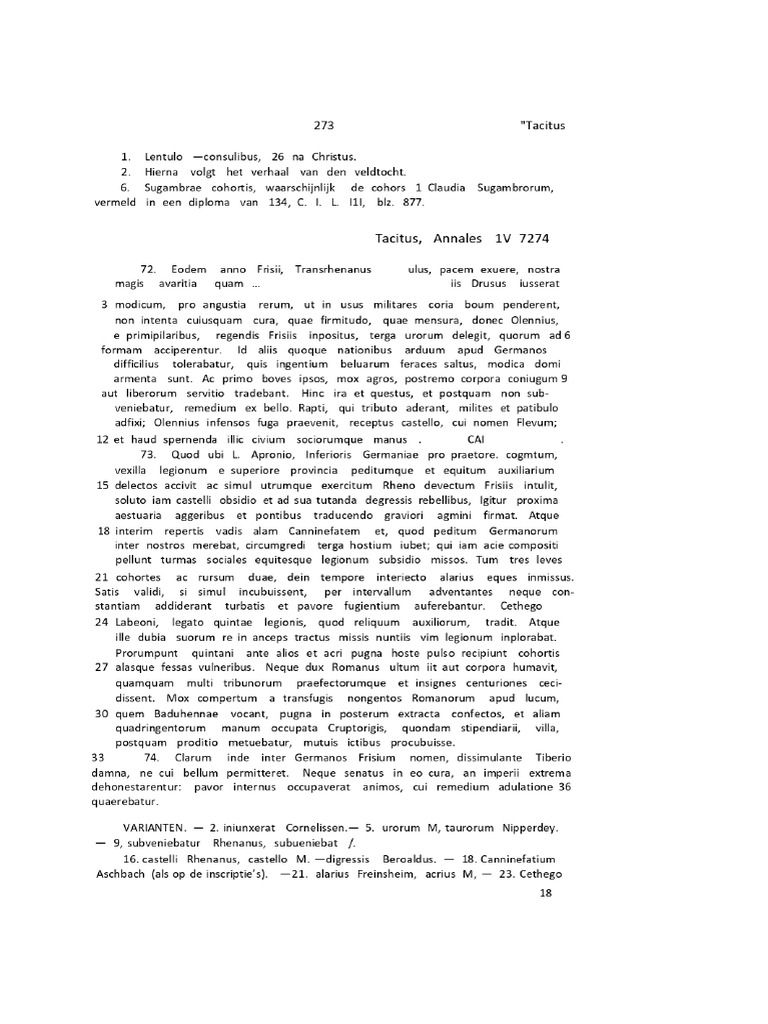 Tacitus - De Friese opstand | PDF