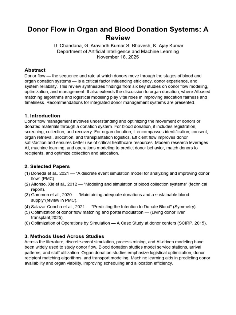 Donor Flow Review | PDF | Organ Donation | Artificial Intelligence