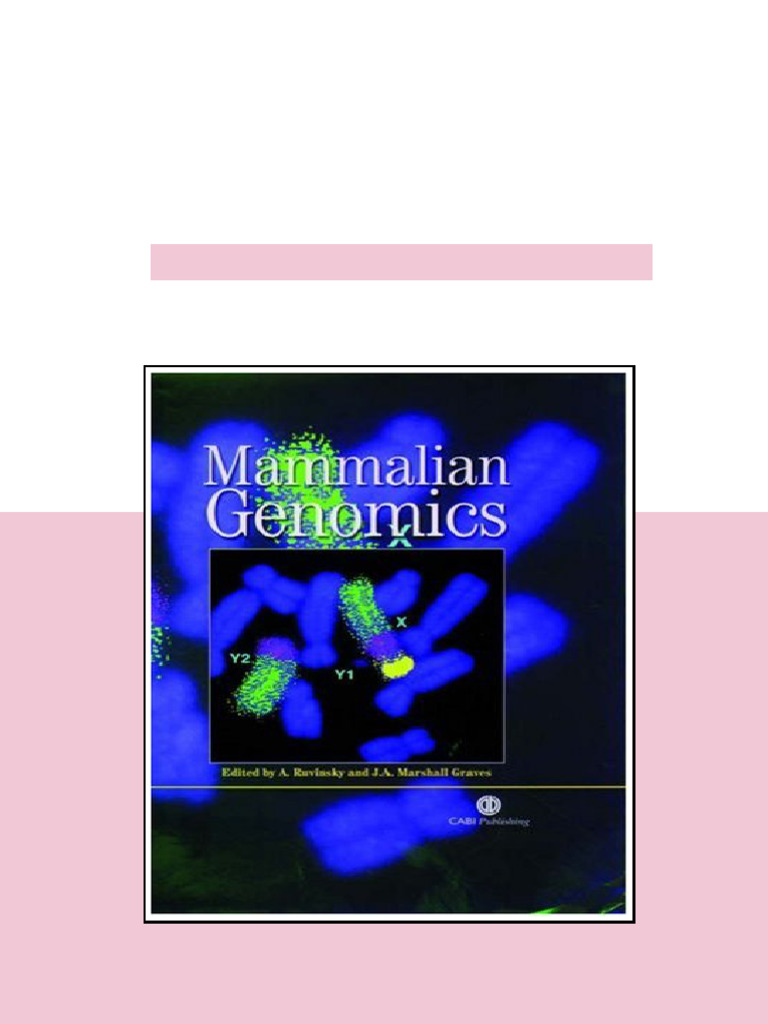 Mammalian Genomics First Edition Anatoly Ruvinsky - Ebook and Textbook ...