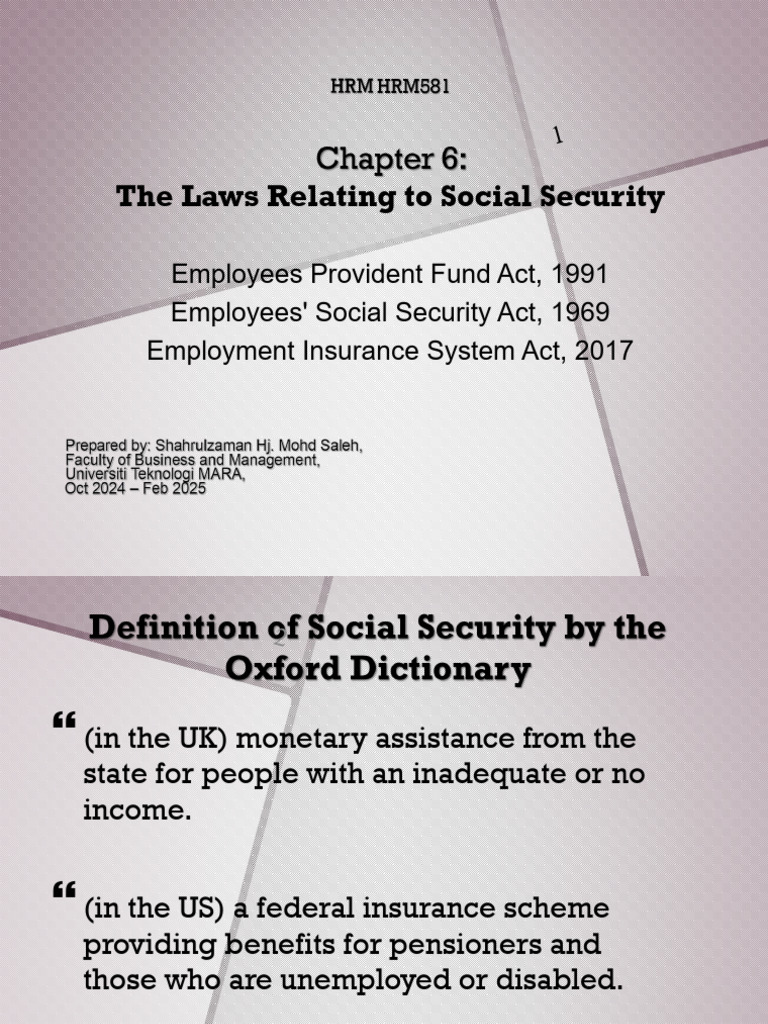 Chap6 HRM581 Oct2024 | PDF | Employment | Social Security (United States)