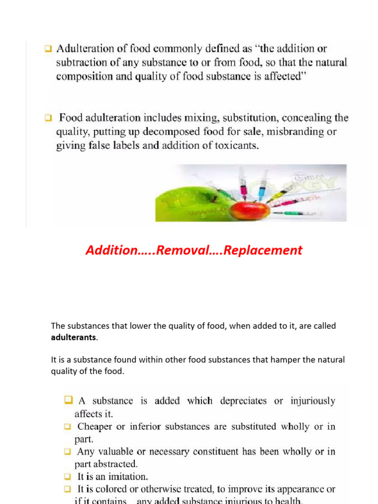 Understanding Food Adulteration Risks | PDF | Foods