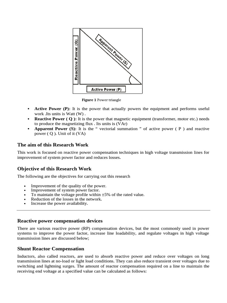 Reactive Power Compensation Techniques | PDF | Electronics | Physical ...