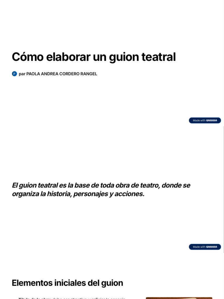 Cómo escribir un guion teatral eficaz | PDF