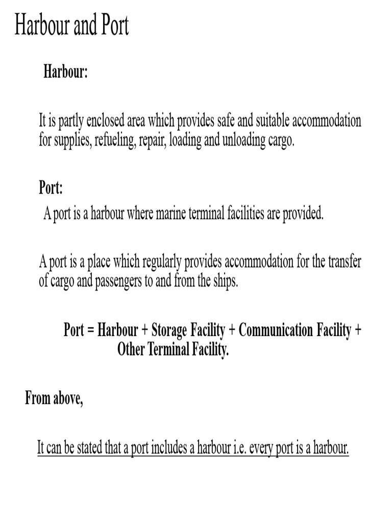 Lecture Port Operation Planning Logistics | PDF | Wharf | Port