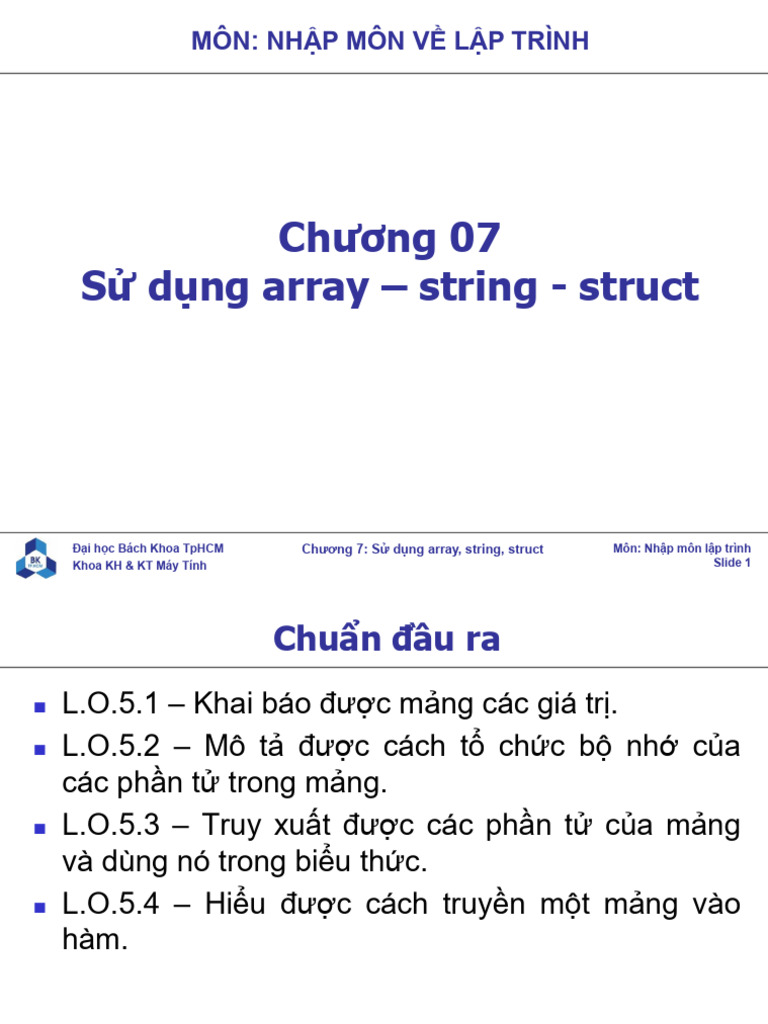 Ch07 - Array String Struct (1) | PDF