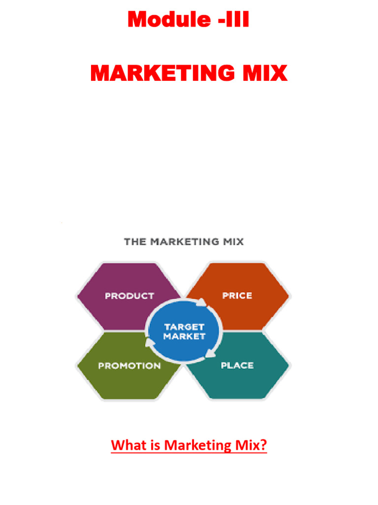 Marketing Mix - (Module - 3) | PDF | Pricing | Marketing