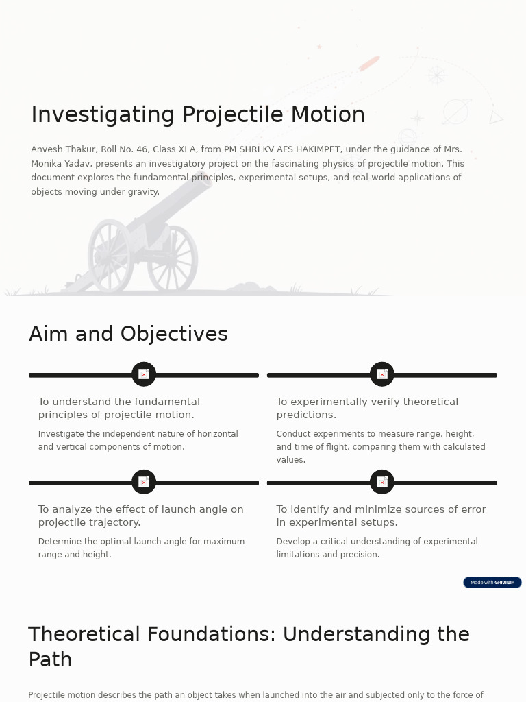 Investigating Projectile Motion | PDF | Projectiles | Physical Quantities