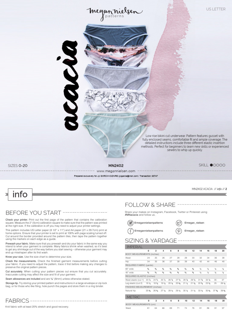 MN2402-ACACIA-PDFInstruction_US LETTER | PDF | Seam (Sewing) | Sewing