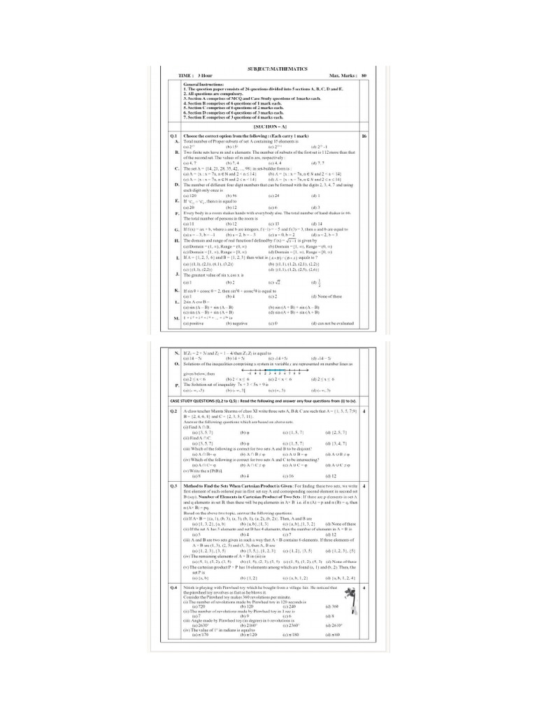 Maths11 HF | PDF