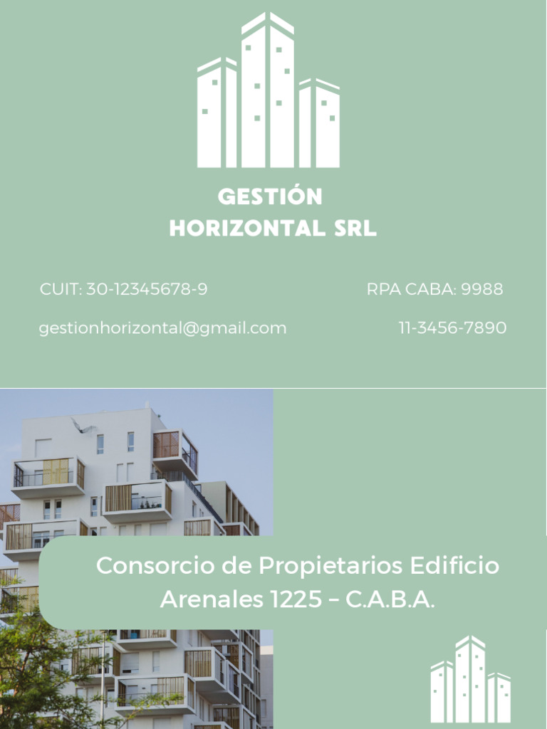Propuesta modelo GESTIÓN HORIZONTAL SRL 2 | PDF