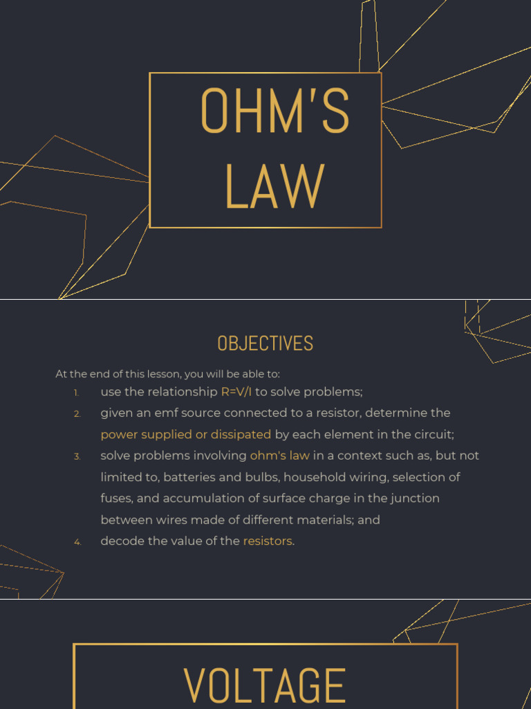 Understanding Ohm's Law Basics | PDF | Voltage | Electric Current