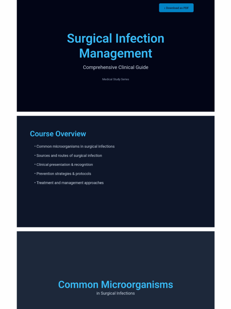 Surgical Infection Management | PDF