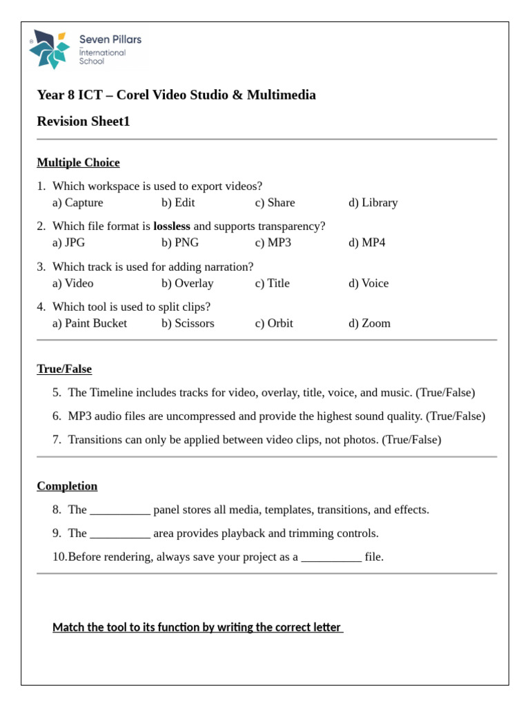 Y8 Ict T1 Rev1 | PDF