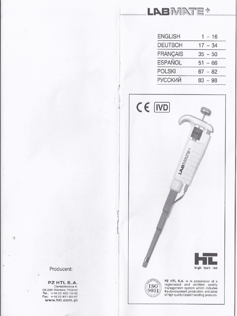 Labmate Pipette | PDF