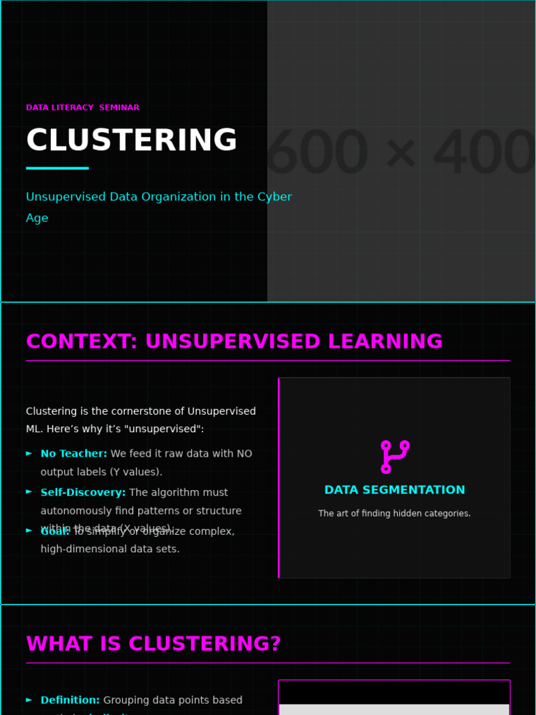 Clustering Seminar - Cyber Neon (Updated) | PDF | Cluster Analysis ...