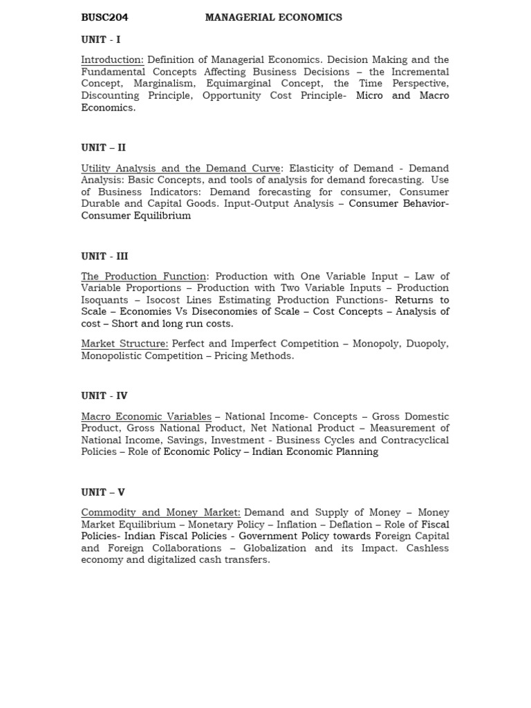 Managerial Economics Overview and Concepts | PDF
