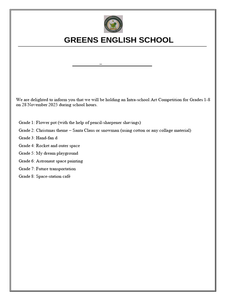 Cr 48 Ges Sb Drawing Competition | PDF