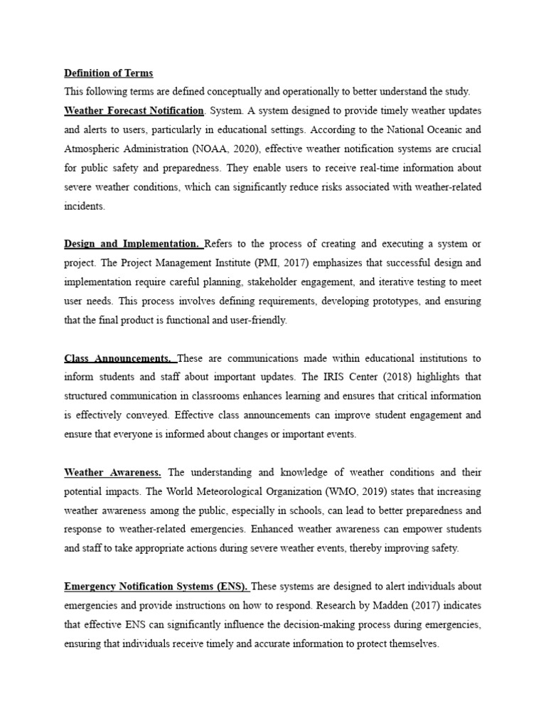 Definition-of-Terms-chapter-1 | PDF | Emergency Management | Weather
