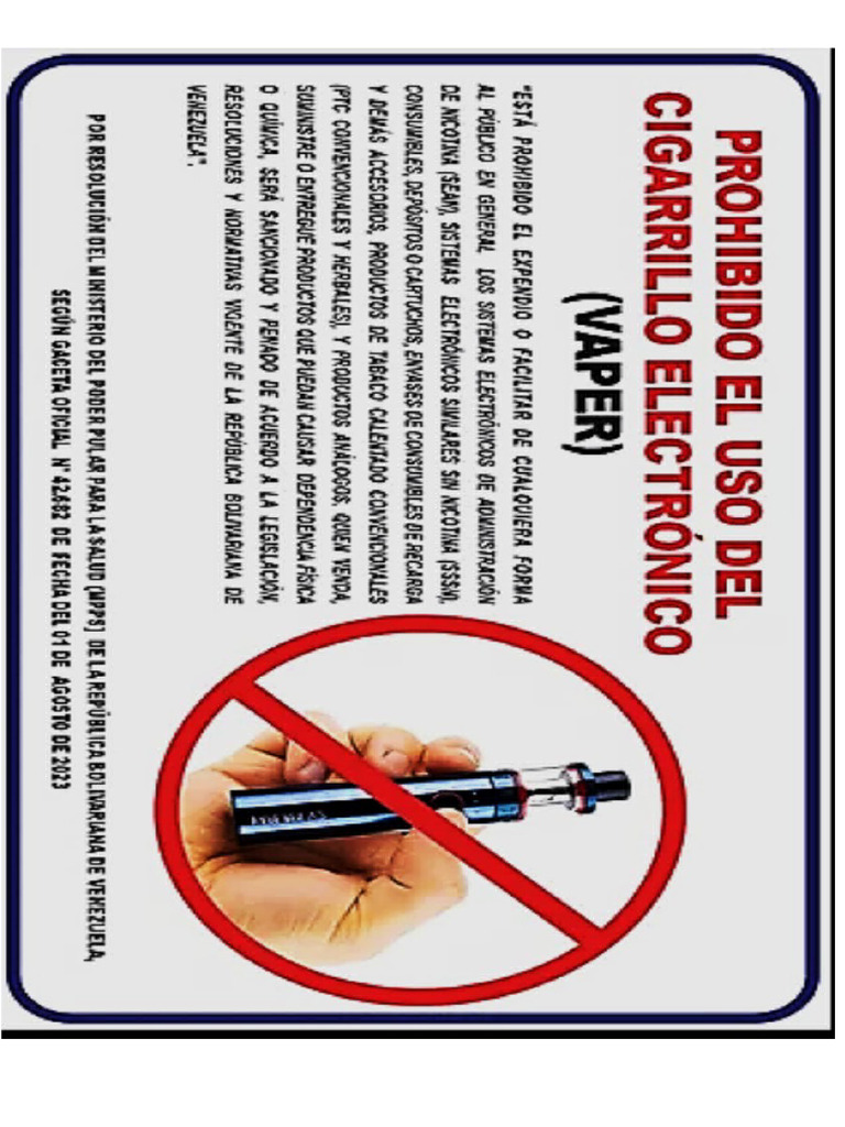 Prohibido Uso Vaper | PDF