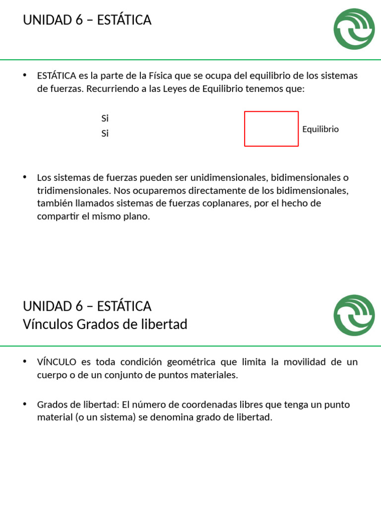 Fundamentos de Estática y Equilibrio | PDF