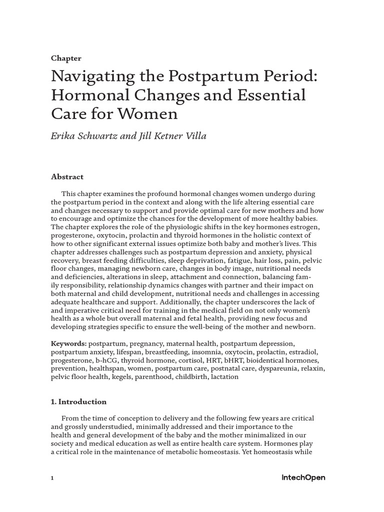 Postpartum Hormonal Changes & Care Guide | PDF | Postpartum Period ...