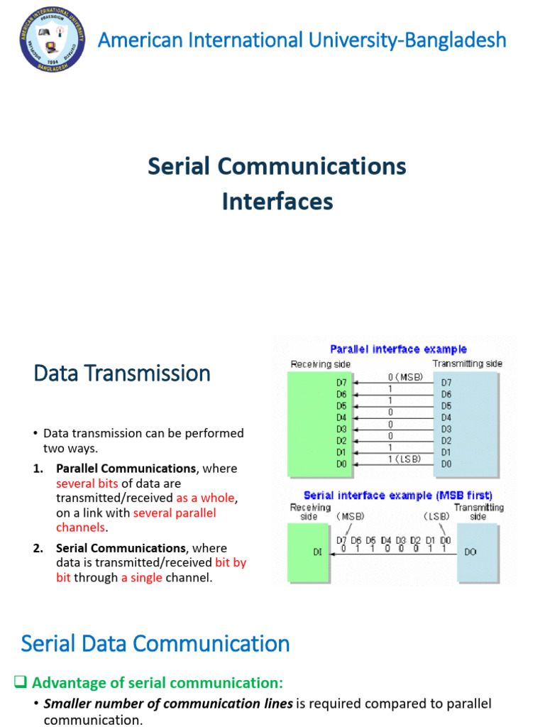 Serial Communication Interfaces Overview | PDF | Computer Networking ...