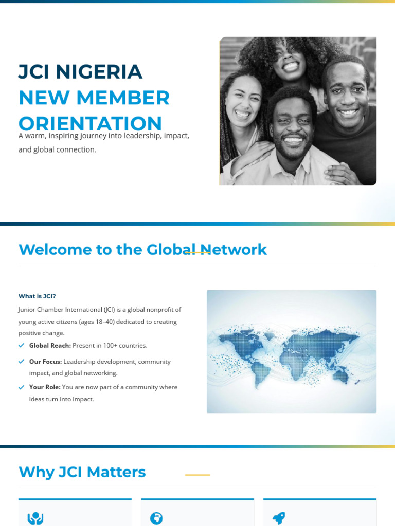 JCI Nigeria New Member Orientation | PDF | Leadership