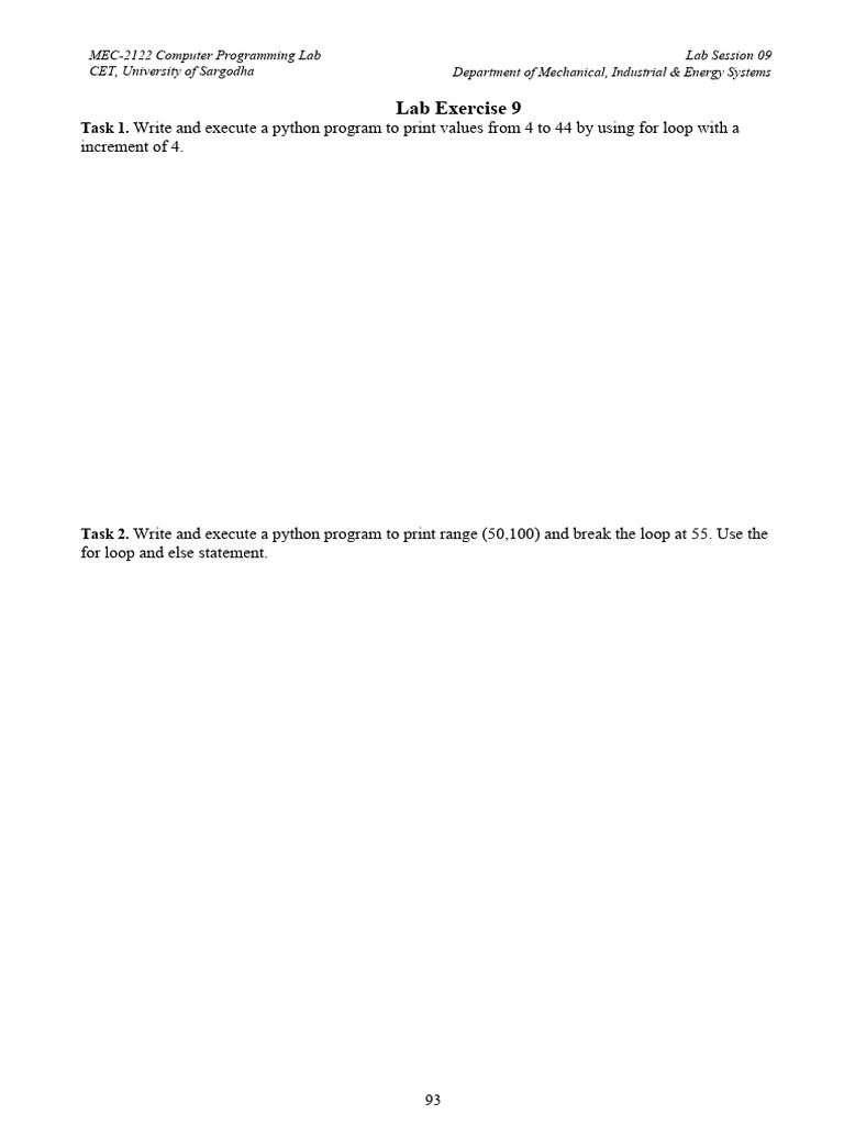 Student Copy MEC 2122 Computer Programming - Lab 1 - 12-1-134-104-105 | PDF