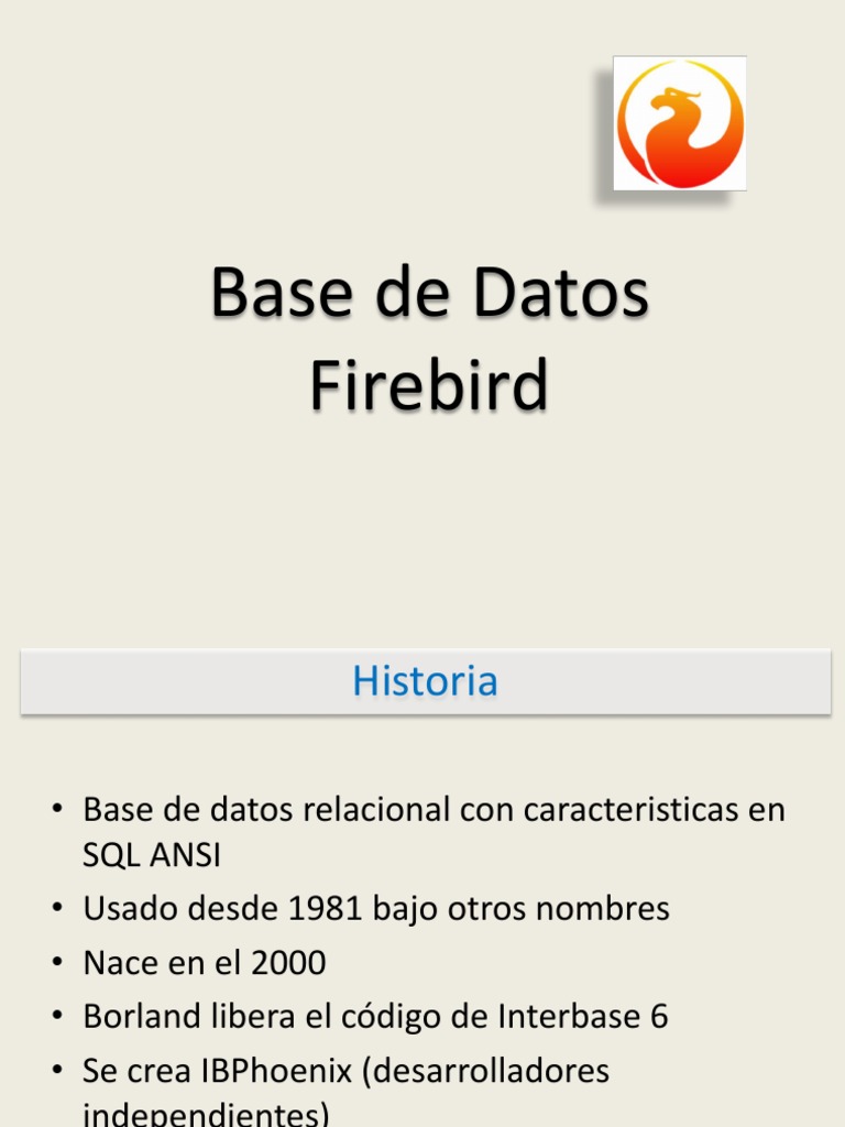 Firebird | PDF | Servidor SQL de Microsoft | Gestión de datos