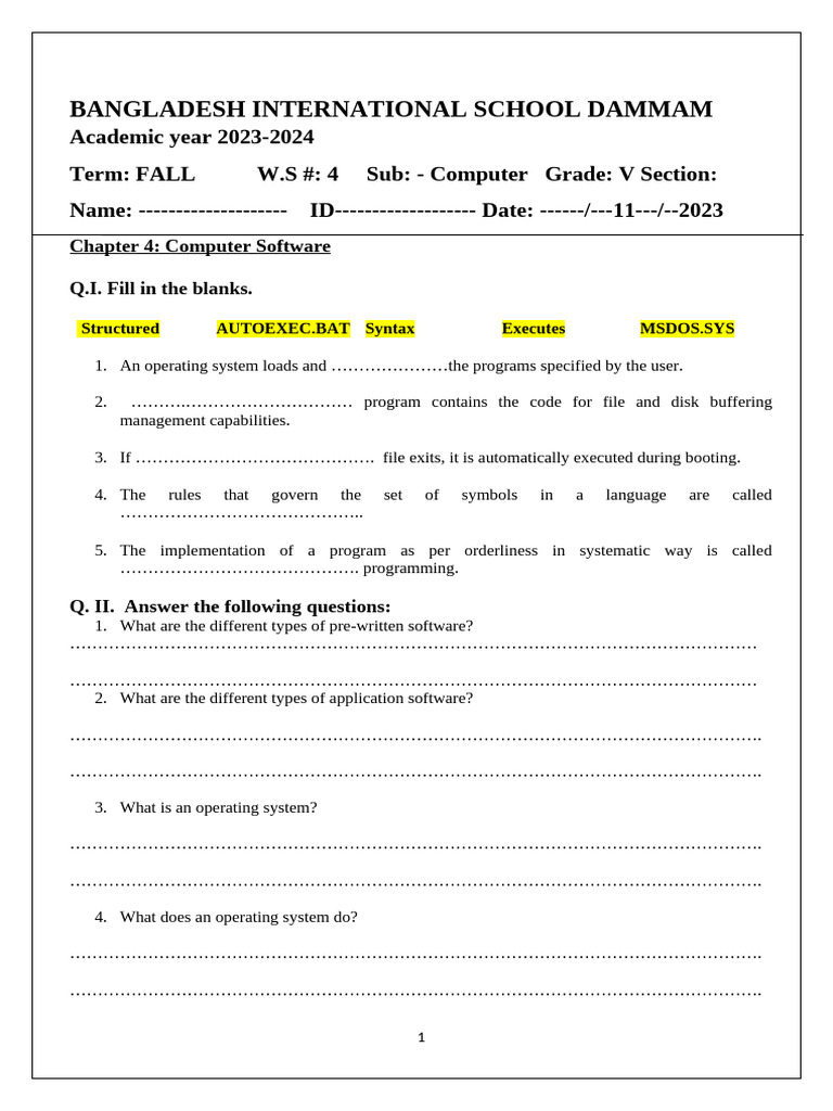 Grade V W#4 | PDF | Office Equipment | Computer Engineering