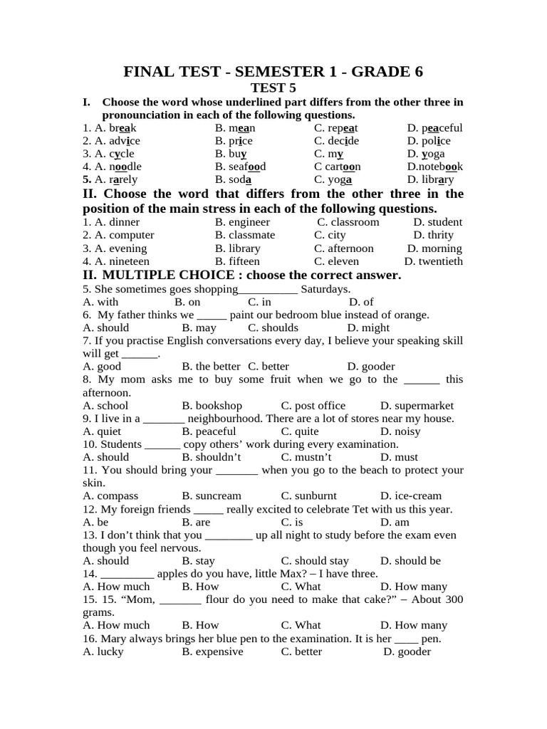 Final Test5 Ck1 | PDF