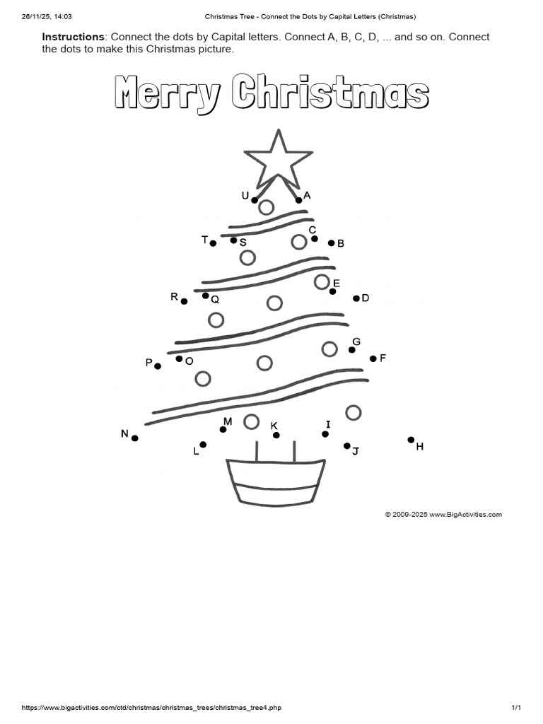Christmas Tree - Connect The Dots by Capital Letters (Christmas) | PDF