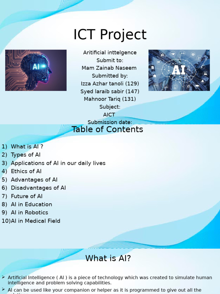 791204241-ICT-Project | PDF | Artificial Intelligence | Intelligence ...
