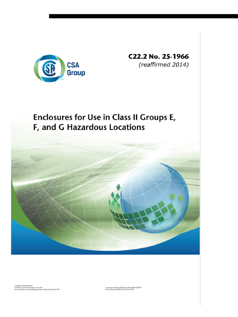 CSA C22.2 No 25-1966 R2014 | PDF