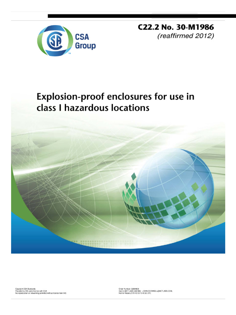 CSA C22.2 No. 30 (M1986- Reaffirmed 2012) | PDF